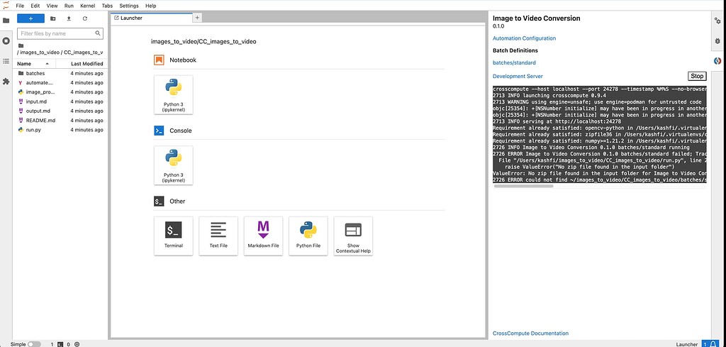 Getting to Know the JupyterLab Interface and CrossCompute Panel ...
